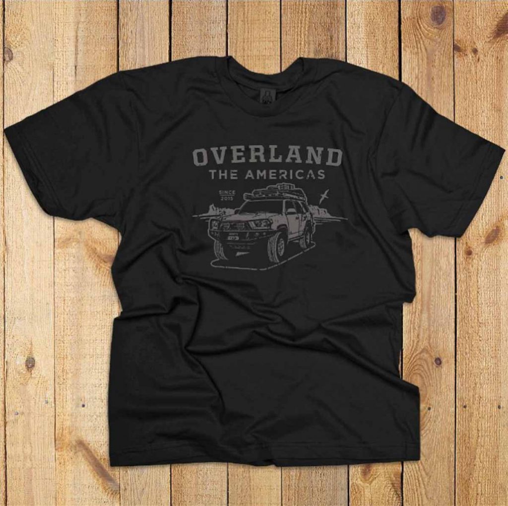 Overland the Americas T-Shirt + Patch + Stickers Bundle – Overland The ...